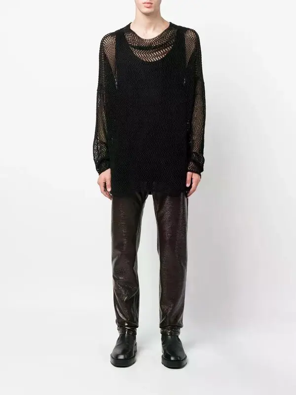 COURREGES High-shine Tapered Trousers