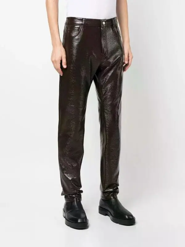 COURREGES High-shine Tapered Trousers