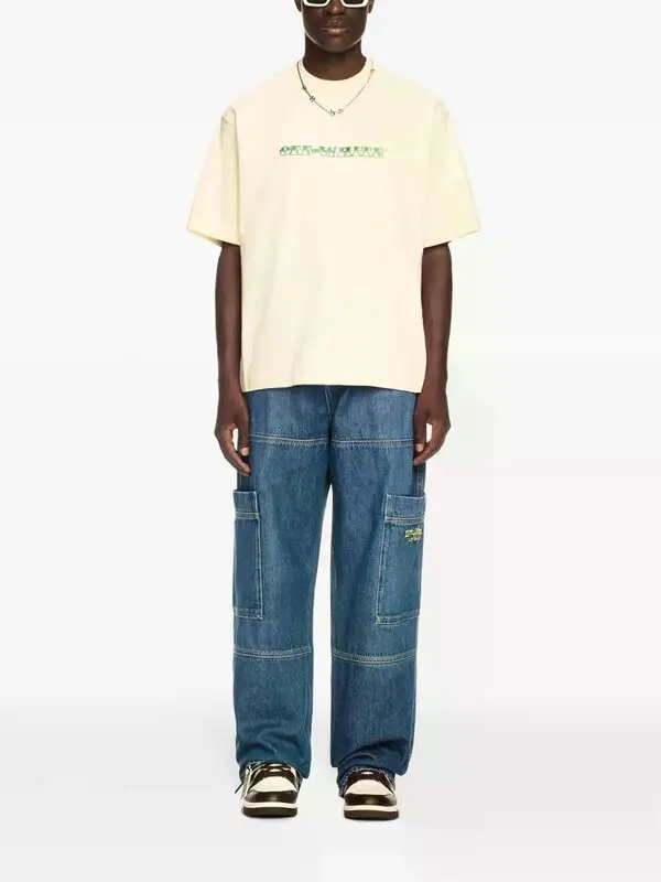 Off-White Irregular Cargo Jeans - Blue