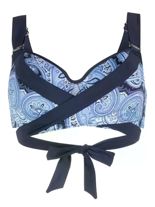 Marlies Dekkers Cache Coeur Paisley-print Bikini Top - Blue