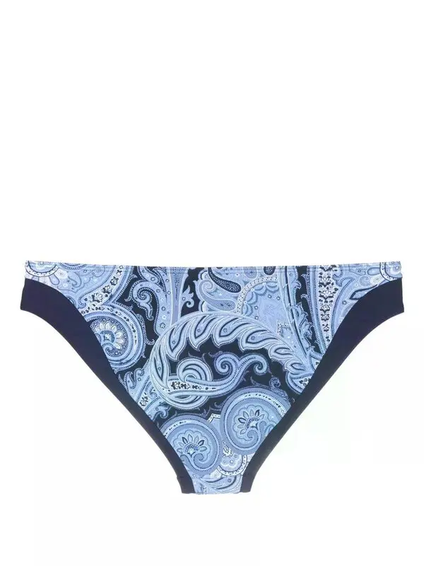 Marlies Dekkers Cache Coeur Paisley-print Bikini Bottoms - Blue