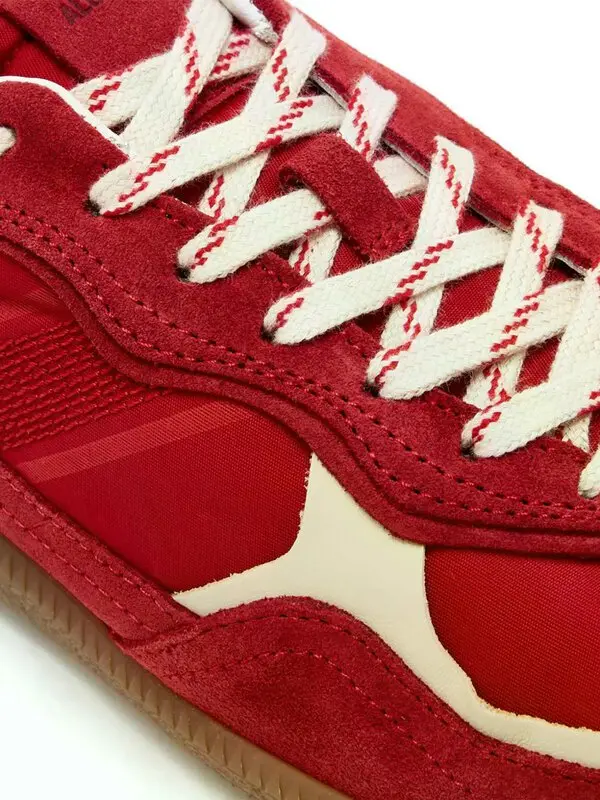 ALOHAS Suede And Nylon Low-top Trainers - Red