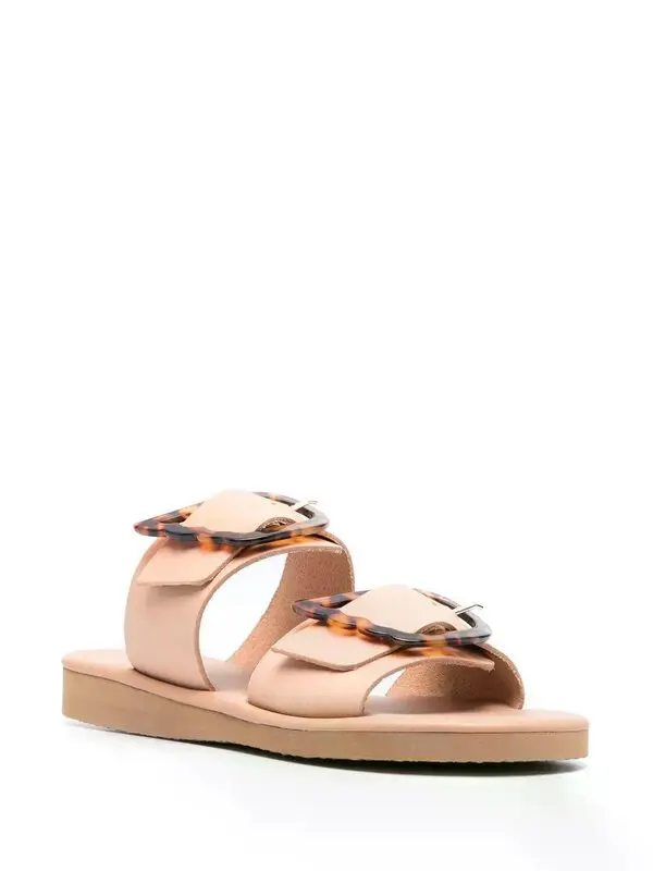 ANCIENT GREEK SANDALS Flat Sandals With Buckle Detail - Neutrals