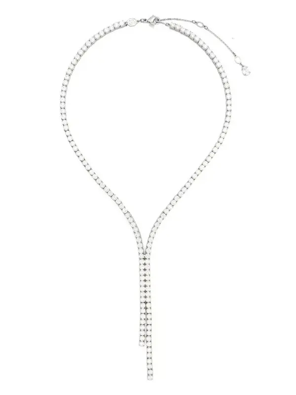 SWAROVSKI Matrix Tennis Lariat Necklace - Silver