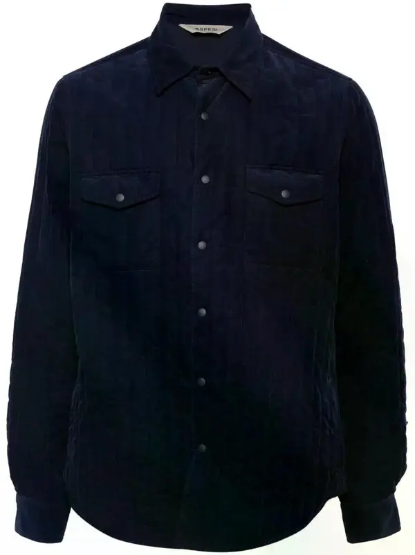 Aspesi Padded Velvet Shirt Jacket