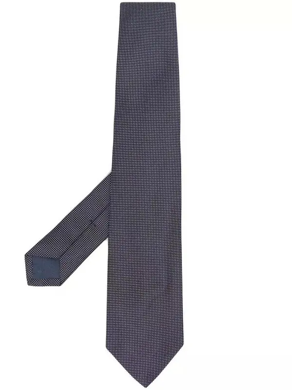 Polo Ralph Lauren Polka Dot Embroidered Neck Tie - Blue
