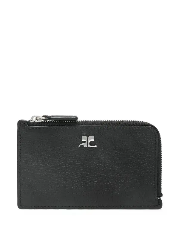 COURREGES Logo-plaque Cardholder - Black