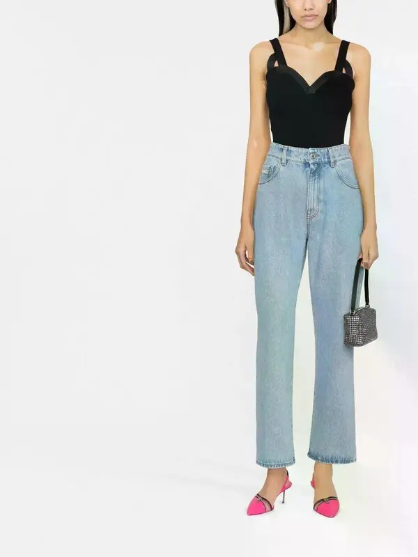 Gcds High-waist Straight Leg Jeans