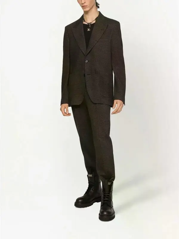 Dolce & Gabbana Glen-plaid Single-breasted Blazer