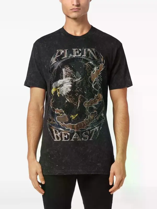 Philipp Plein Rhinestone-embellished Cotton T-shirt
