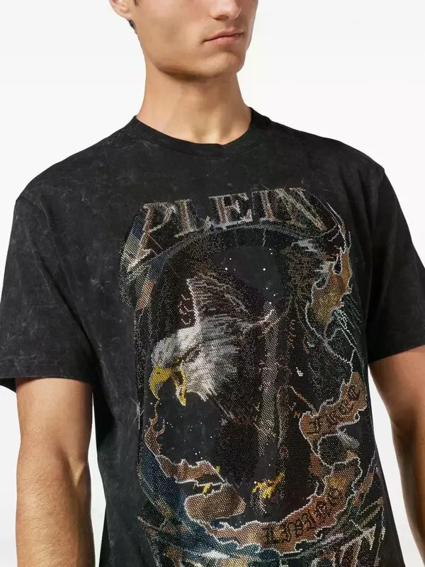 Philipp Plein Rhinestone-embellished Cotton T-shirt
