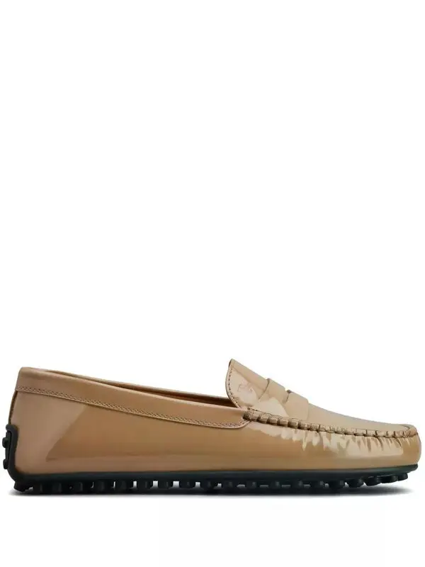 TOD'S Patent Leather Loafers - Neutrals