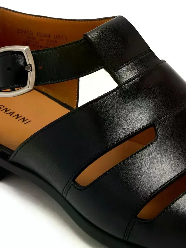 Magnanni Leather Buckle-fastening Sandals - Black