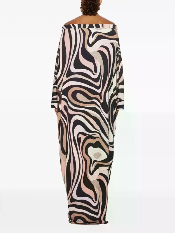 Emilio Pucci Marmo-print Boat Neck Dress