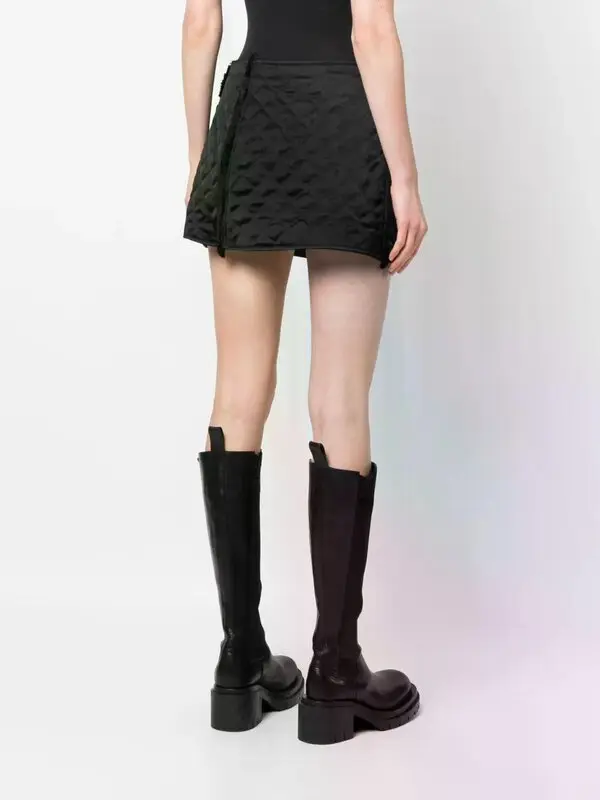 DURAZZI MILANO Quilted Wrap Mini Skirt