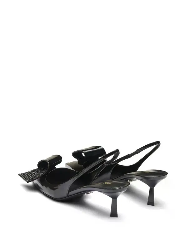 Prada 55mm Crystal-embellished Slingback Pumps