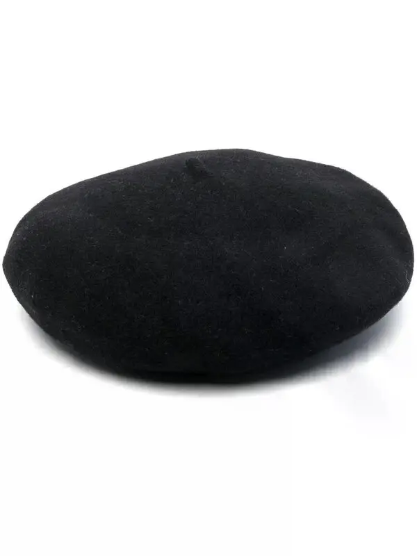 MAISON MARGIELA Four Stitches Wool Beret - Black
