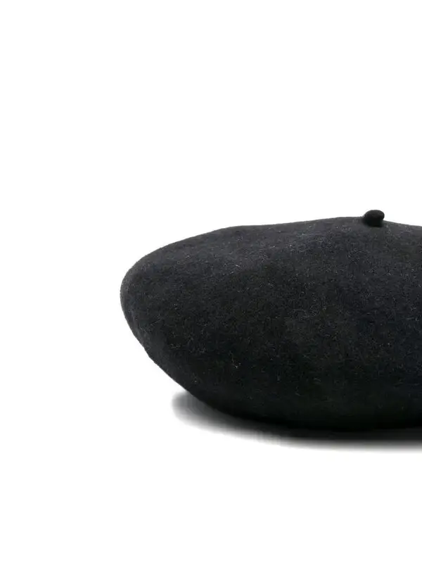 MAISON MARGIELA Four Stitches Wool Beret - Black
