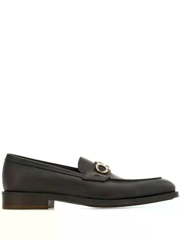 FERRAGAMO Gancini Plaque Loafers