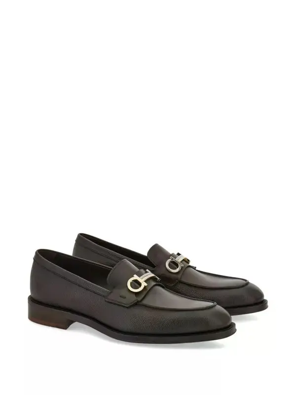 FERRAGAMO Gancini Plaque Loafers