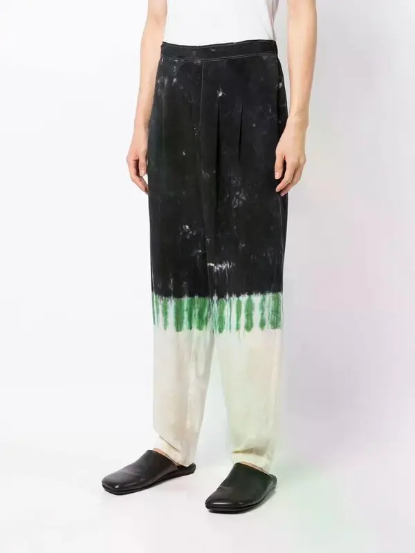 TOGA VIRILIS Tie-dye Print Straight-leg Trousers