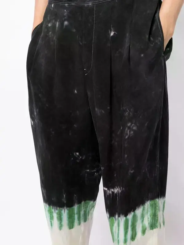 TOGA VIRILIS Tie-dye Print Straight-leg Trousers