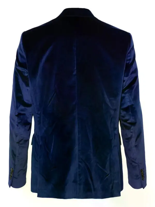 Paul Smith Single-breasted Velvet Blazer - Blue
