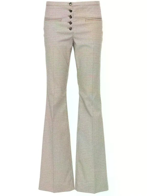 COURREGES Tailored Checkered Flared Trousers
