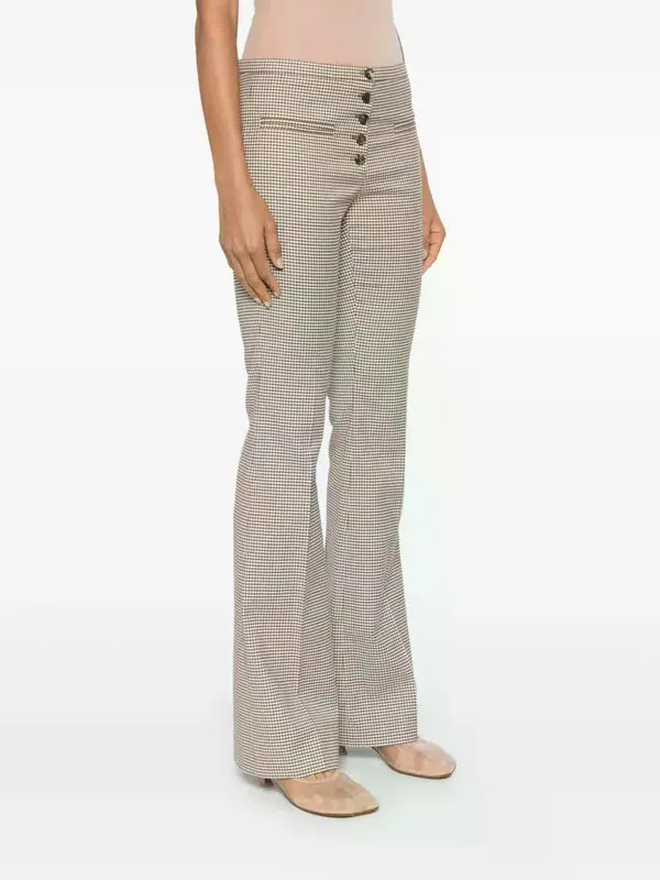 COURREGES Tailored Checkered Flared Trousers