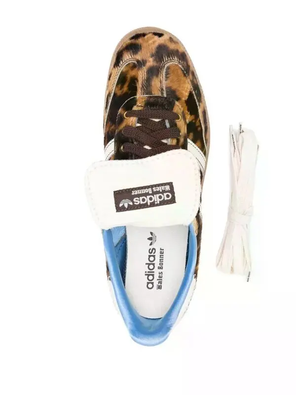 Adidas X Wales Bonner Samba Leopard Print Calf Leather Sneakers