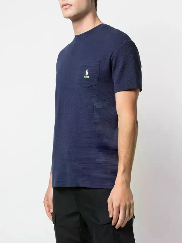 PALACE X Ralph Lauren Waffle Pocket Tee - Blue