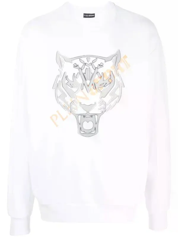 PLEIN SPORT Tiger-head Long-sleeve Sweatshirt