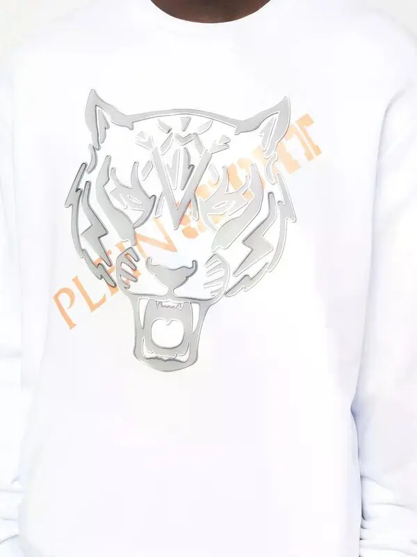 PLEIN SPORT Tiger-head Long-sleeve Sweatshirt
