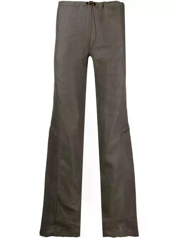 ROBYN LYNCH Drawstring-waist Linen Cargo Trousers