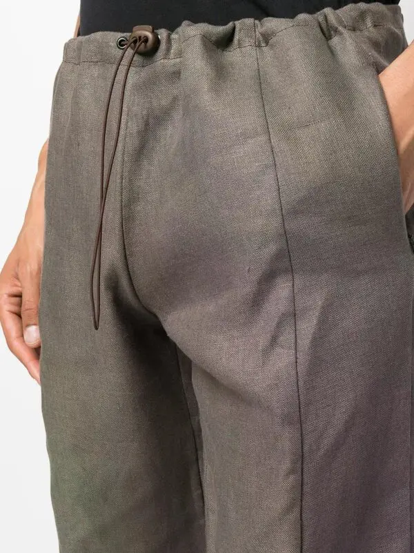 ROBYN LYNCH Drawstring-waist Linen Cargo Trousers