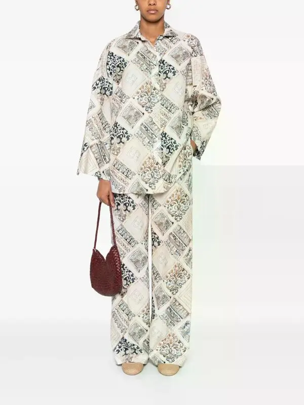 Eleventy Printed Linen Shirt