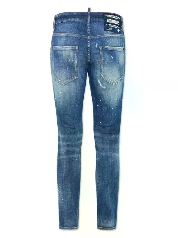 Dsquared2 Distressed Tapered-leg Denim Trousers