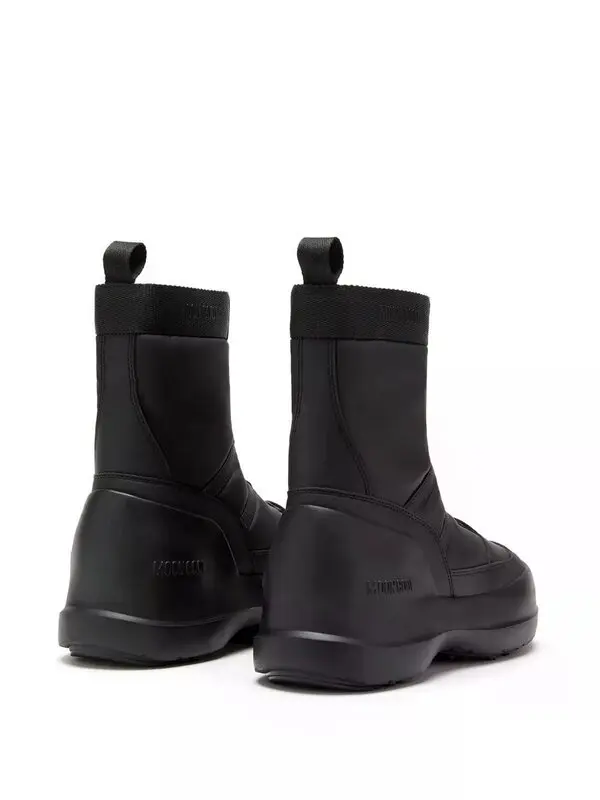 Moon Boot Luna Logo-print Zip-up Boots - Black
