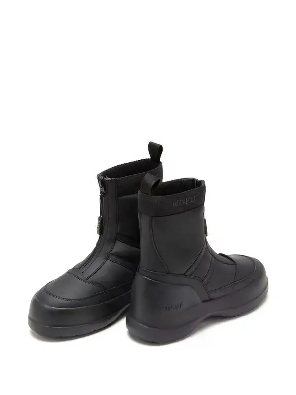 Moon Boot Luna Logo-print Zip-up Boots - Black