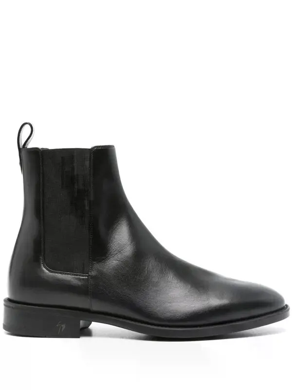 GIUSEPPE ZANOTTI Calf Leather Chelsea Boots - Black