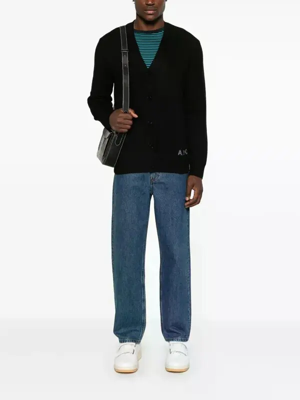 A.p.c. Kenny Cardigan In Virgin Wool - Black