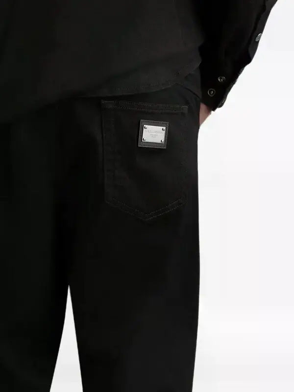 Dolce & Gabbana Logo-plaque Slim-fit Jeans