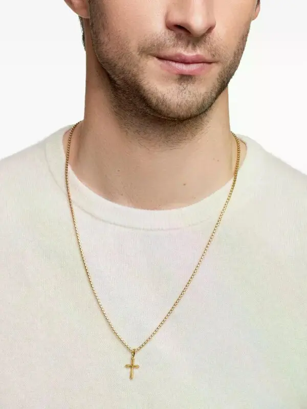 David Yurman 18kt Yellow Roman Cross Amulet