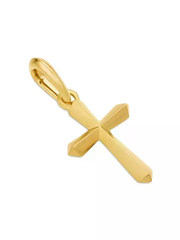 David Yurman 18kt Yellow Roman Cross Amulet