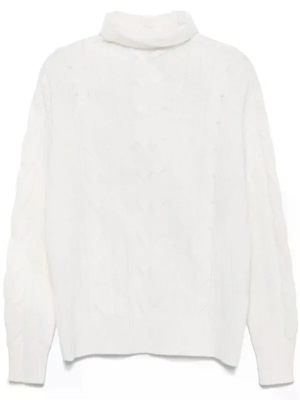 Lorena Antoniazzi Cable Knit Turtleneck Sweater - Neutrals