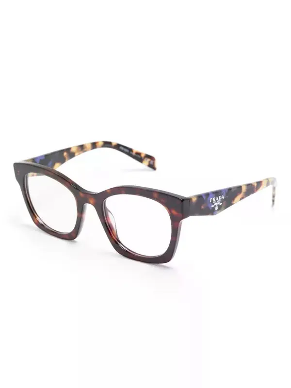 Prada Tortoiseshell D-frame Eyeglasses - Brown