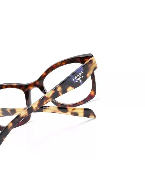 Prada Tortoiseshell D-frame Eyeglasses
