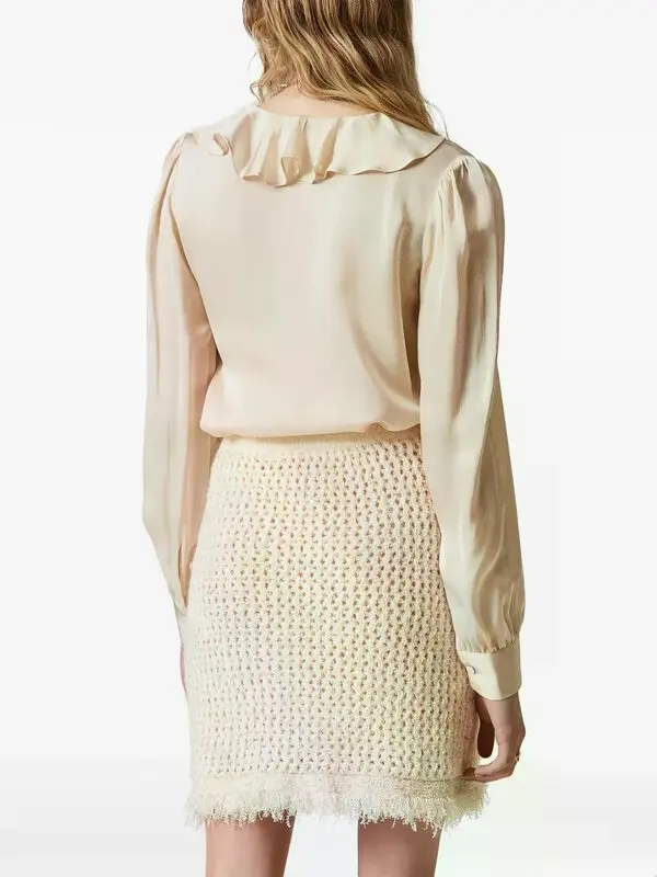 TWINSET Mesh-knit Mini Skirt
