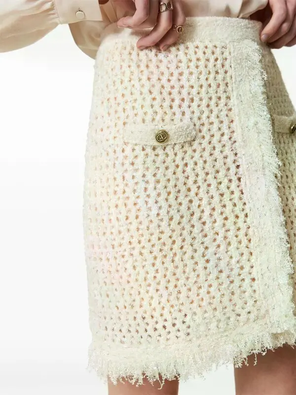 TWINSET Mesh-knit Mini Skirt
