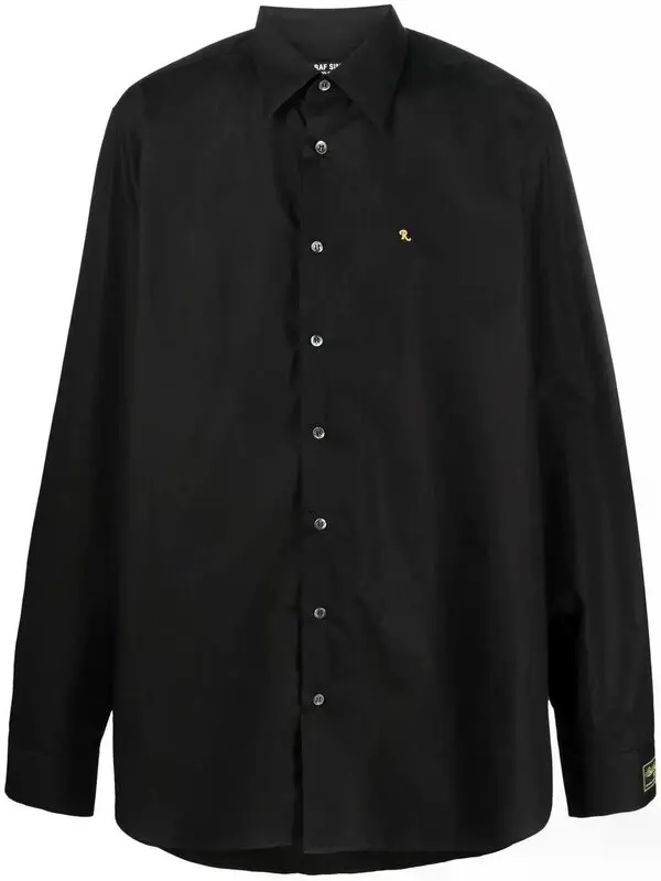 Raf Simons Logo Embroidered Cotton Shirt